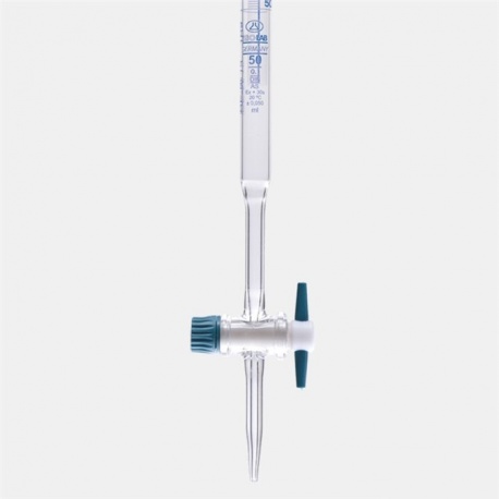 Biureta cu robinet lateral clasa A, 25 ml